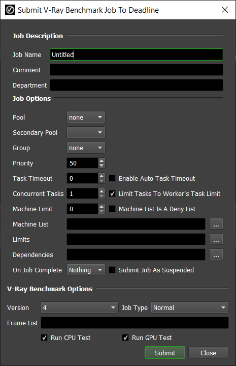 V-Ray Benchmark — Deadline 10.3.2.1 documentation